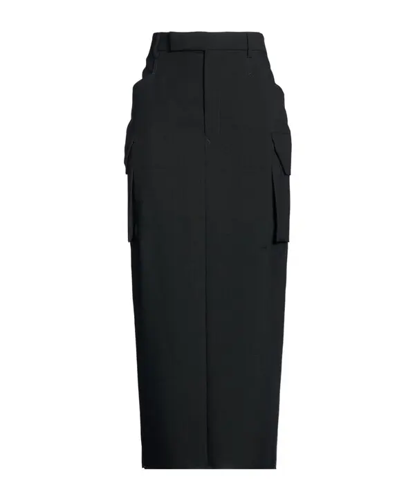 Rick Owens Wool Pencil Skirt - Black