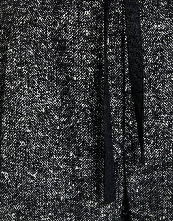 Dolce & Gabbana Herringbone Flannel Drawstring Waist Pants
