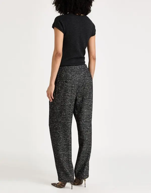 Dolce & Gabbana Herringbone Flannel Drawstring Waist Pants