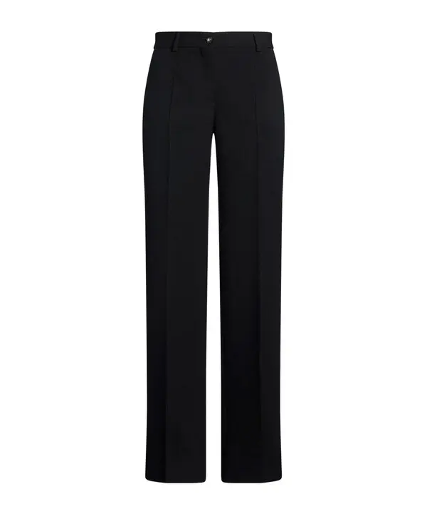 Dolce & Gabbana Wool Crepe Wide-leg Trousers