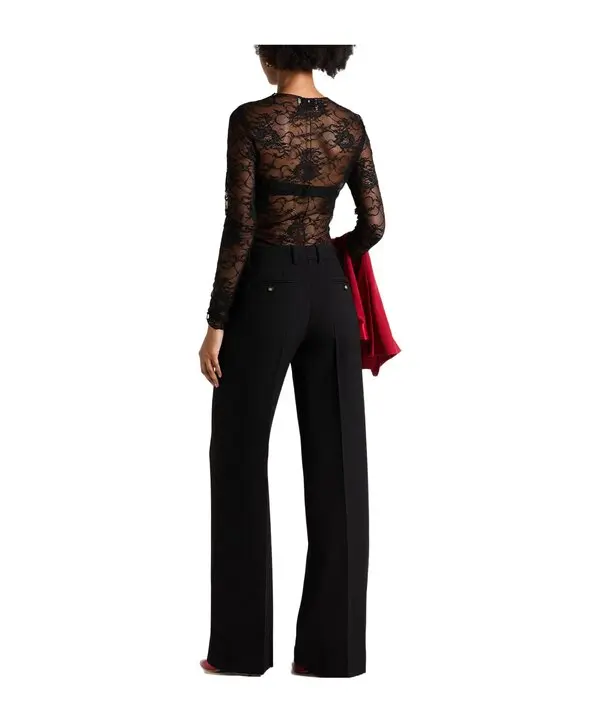 Dolce & Gabbana Wool Crepe Wide-leg Trousers