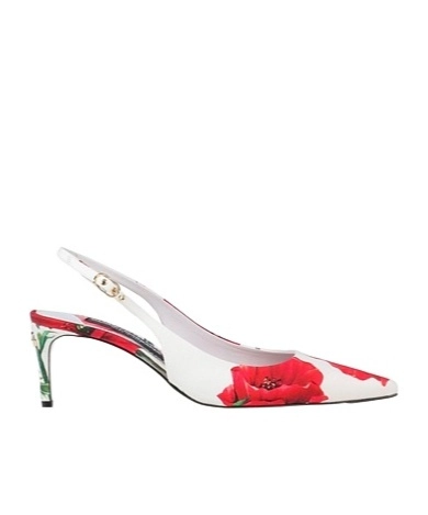 Dolce & Gabbana Floral Print Slingback Stilettos