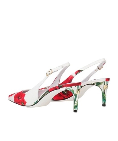 Dolce & Gabbana Floral Print Slingback Stilettos