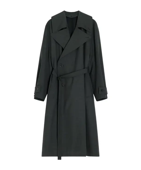 LEMAIRE Trench Coat Whith Detachable Lining - Black