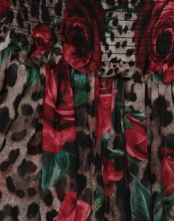 Dolce & Gabbana Animal Print Chiffon Culottes