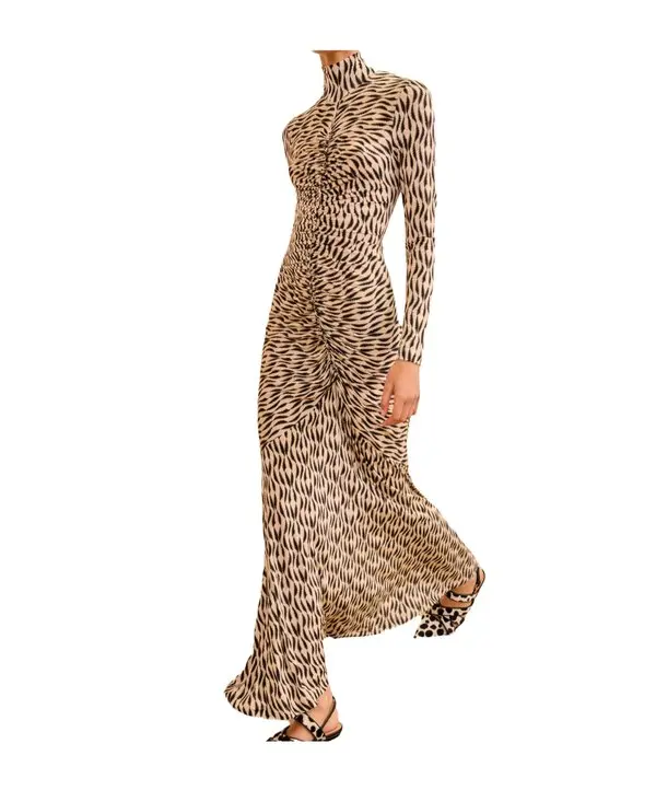 Ulla Johnson Ida Ruched Long Dress - Brown