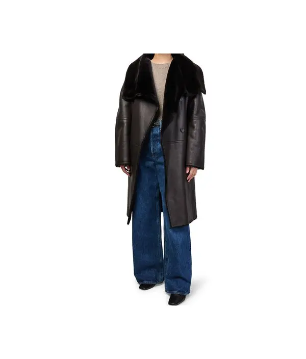 TOTEME Shearling Wrap Coat