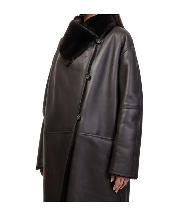 TOTEME Shearling Wrap Coat
