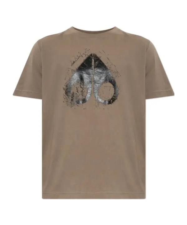 Moose Knuckles Graphic Logo T-shirt - Brown