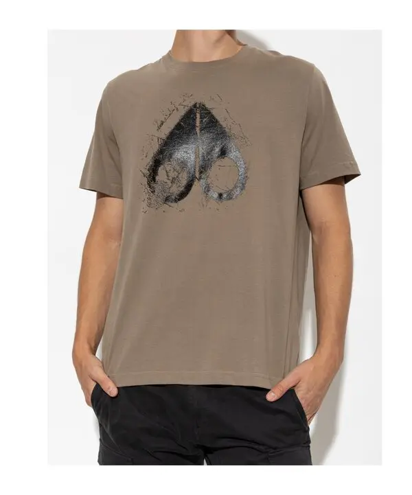 Moose Knuckles Graphic Logo T-shirt - Brown