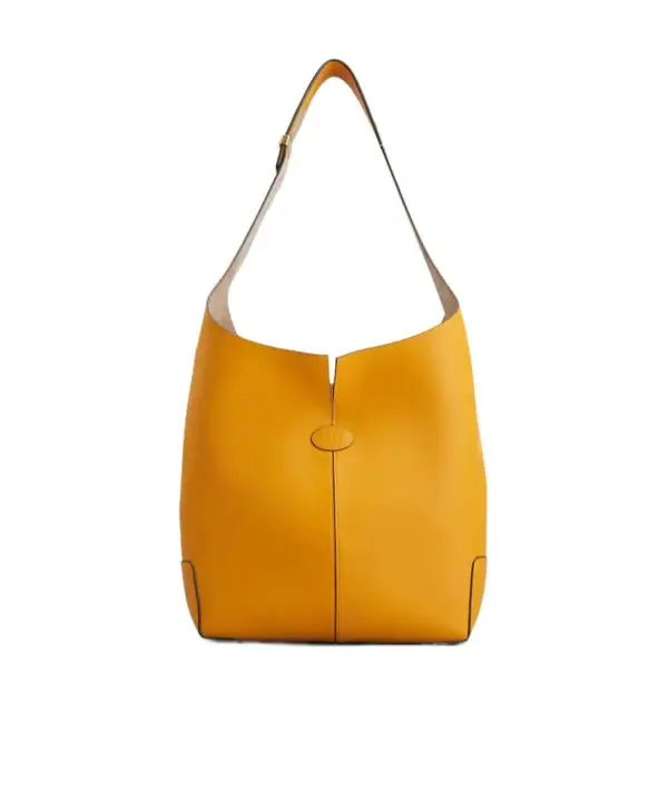 TOD'S Di Bag Folio Large Shoulder Bag - Yellow