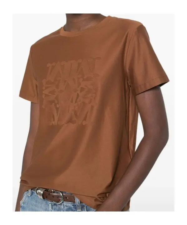Max Mara Geometric Motif Short-sleeve T-shirt - Brown