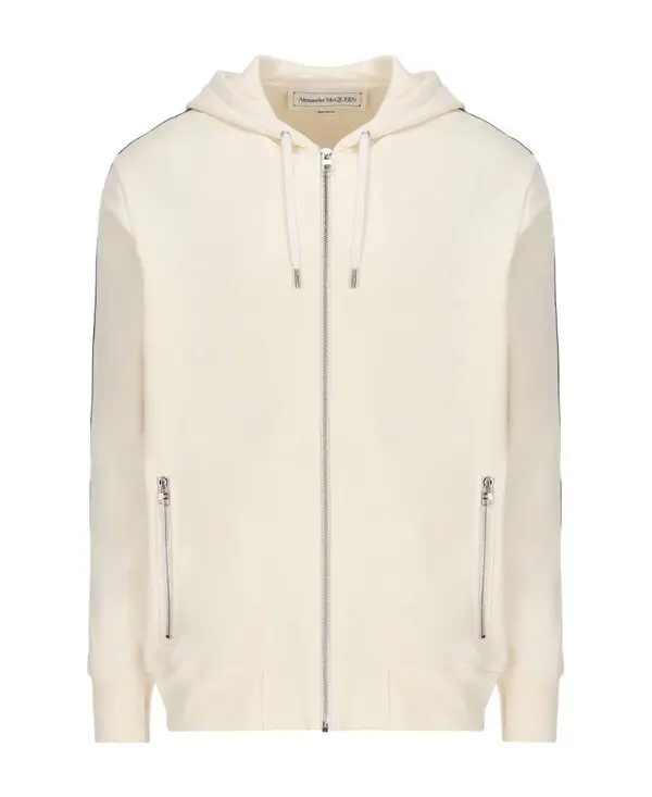 Alexander McQueen Zipped Drawstring Hoodie - Nude