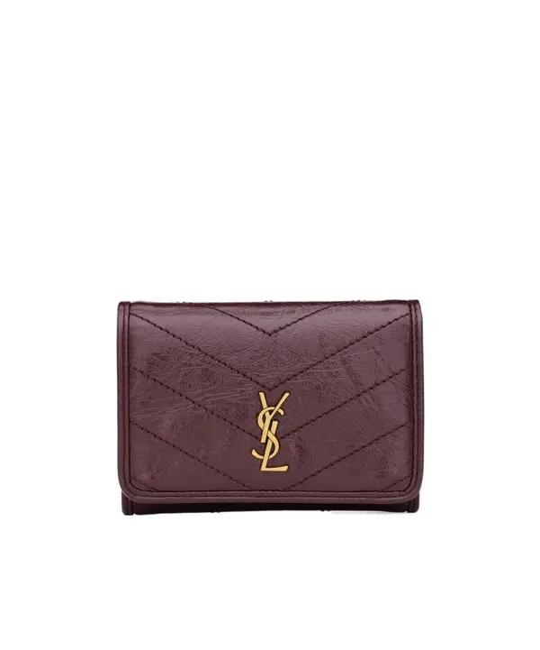 Saint Laurent Tri-fold Wallet - Red