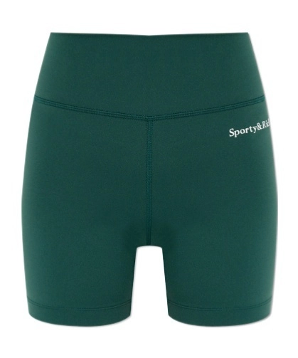 SPORTY  RICH Sporty & Rich High-rise Logo Detail Shorts