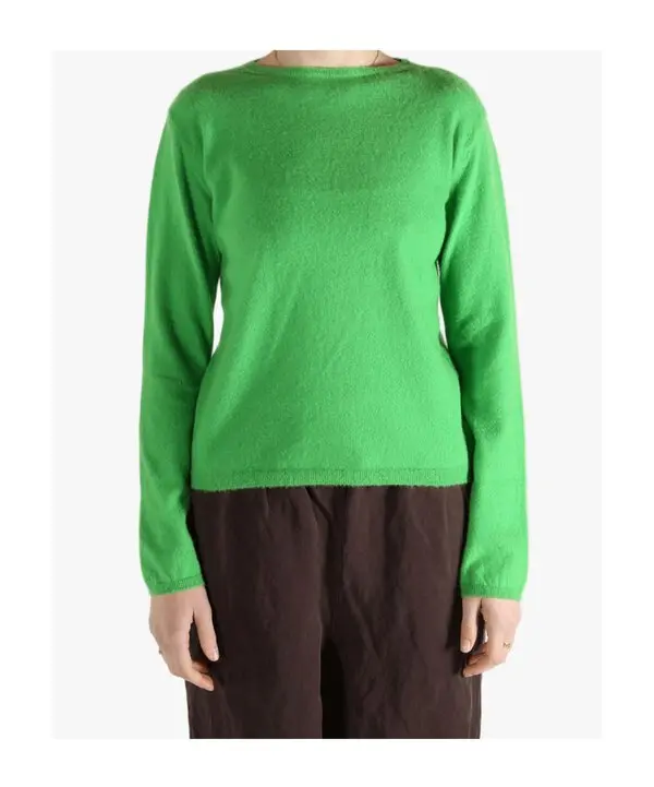 Auralee Cashmere Blend Crew Neck Knit Sweater