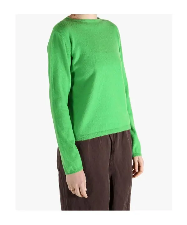 Auralee Cashmere Blend Crew Neck Knit Sweater