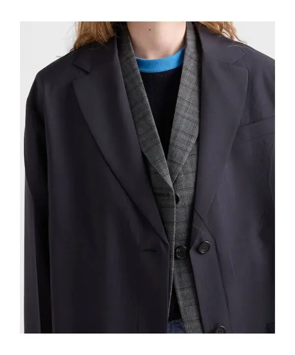 Prada Single-breasted Light Wool Coat