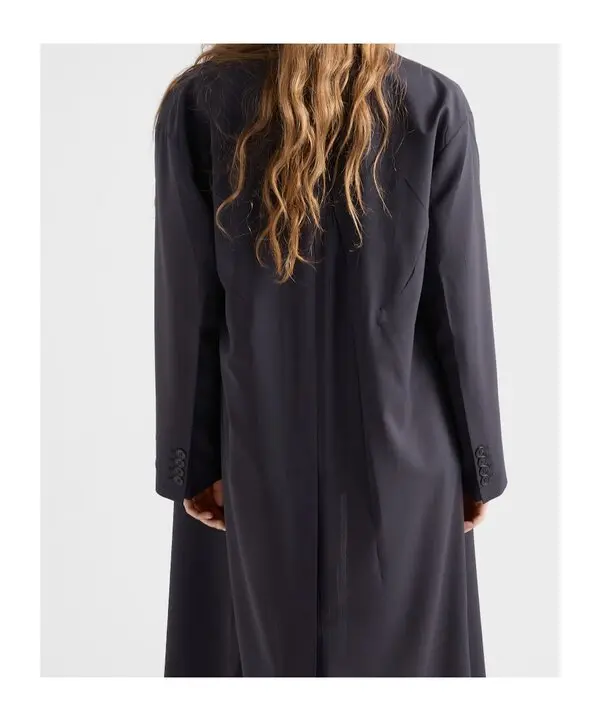Prada Single-breasted Light Wool Coat