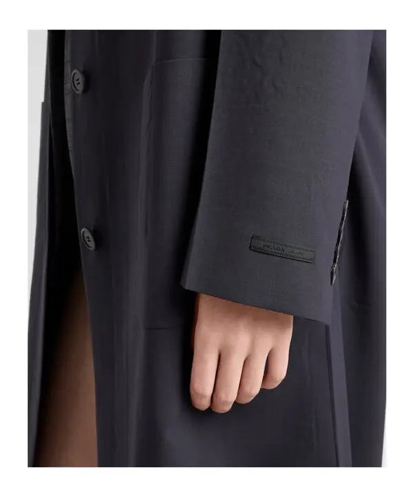 Prada Single-breasted Light Wool Coat