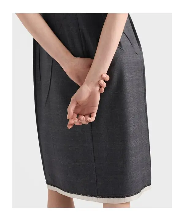 Prada Checked Wool Sheath Dress