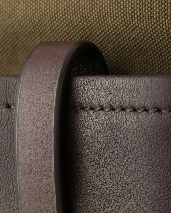 Prada Route Large Canvas And Leather Bag