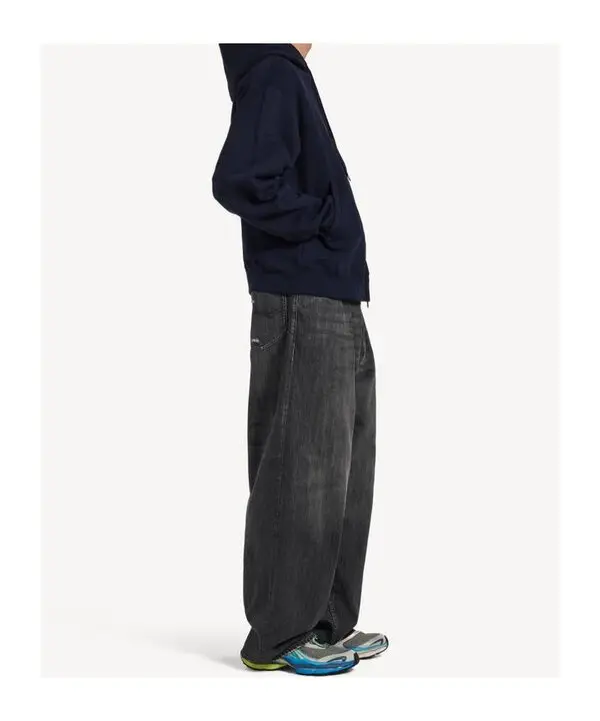 Balenciaga Oversized Zip-up Hoodie - Navy Blue