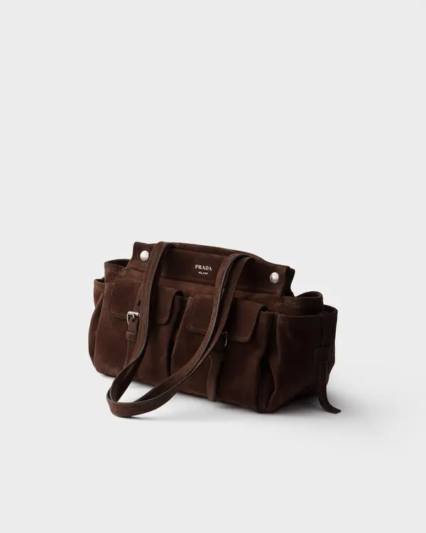 Prada Medium Suede Tote Bag