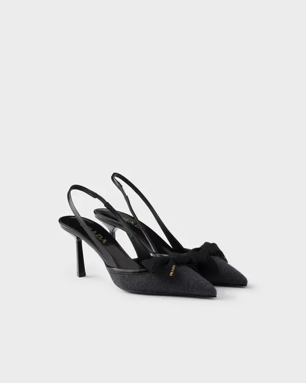 Prada Fabric Slingback Pumps