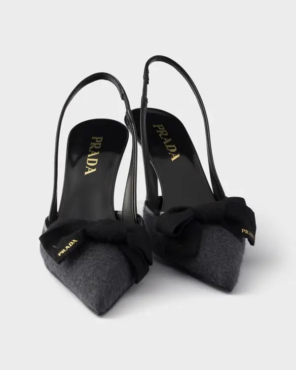 Prada Fabric Slingback Pumps