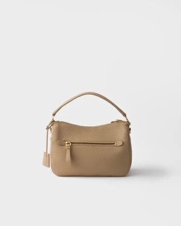 Prada Small Leather Bag With Top Handle And Shoulder Strap