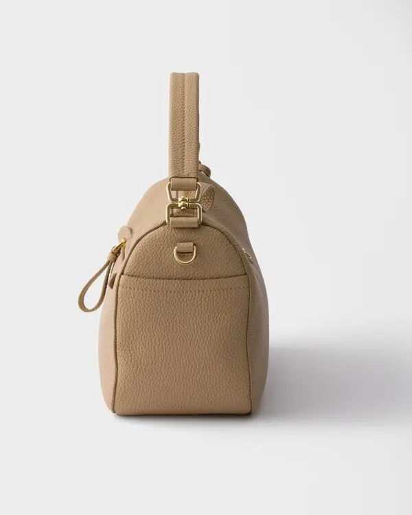 Prada Small Leather Bag With Top Handle And Shoulder Strap