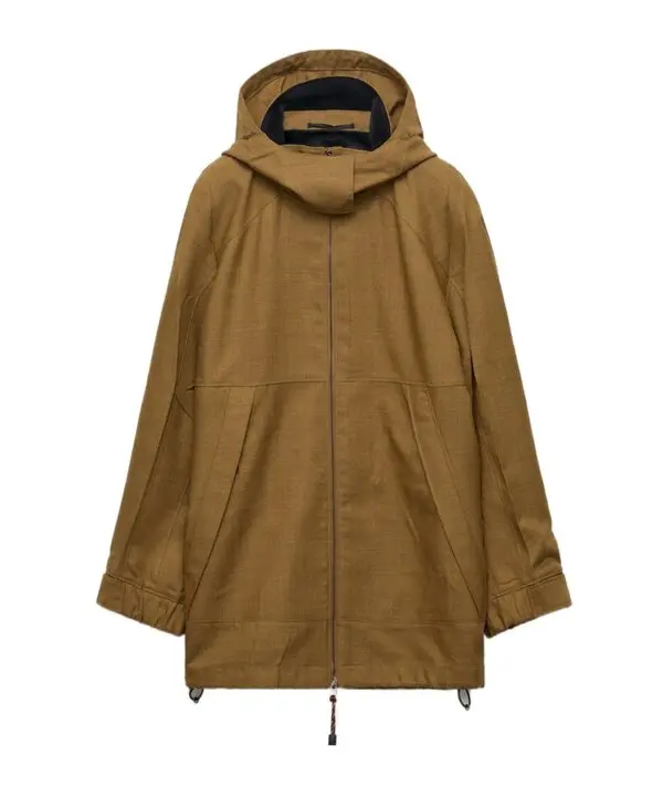 Prada Mélange Hopsack Wool Jacket - Cinnamon
