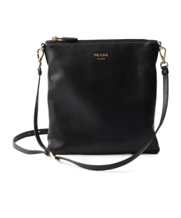 Prada Nappa Leather Mini Shoulder Bag - Black