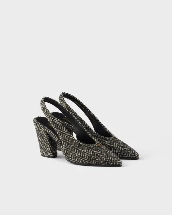 Prada Chevron Slingback Pumps