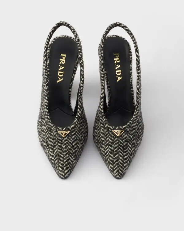 Prada Chevron Slingback Pumps