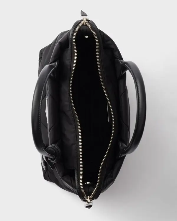 Prada Nappa Leather Double Handle Shoulder Bag
