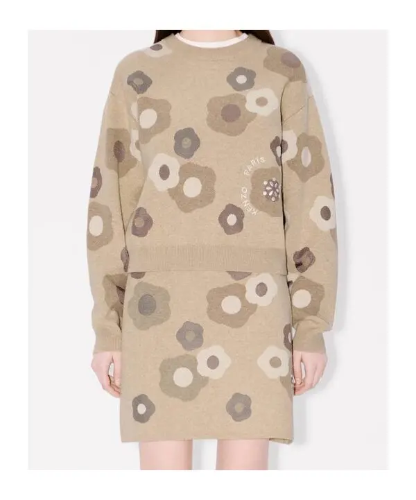 Kenzo Hana Dots Embroidered Crewneck Jumper - Nude