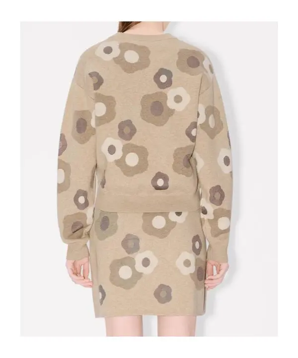 Kenzo Hana Dots Embroidered Crewneck Jumper - Nude