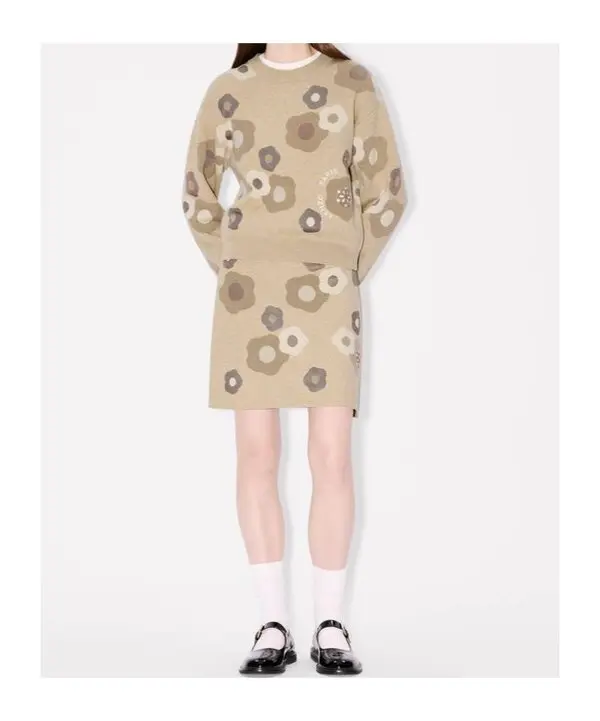 Kenzo Hana Dots Embroidered Crewneck Jumper - Nude