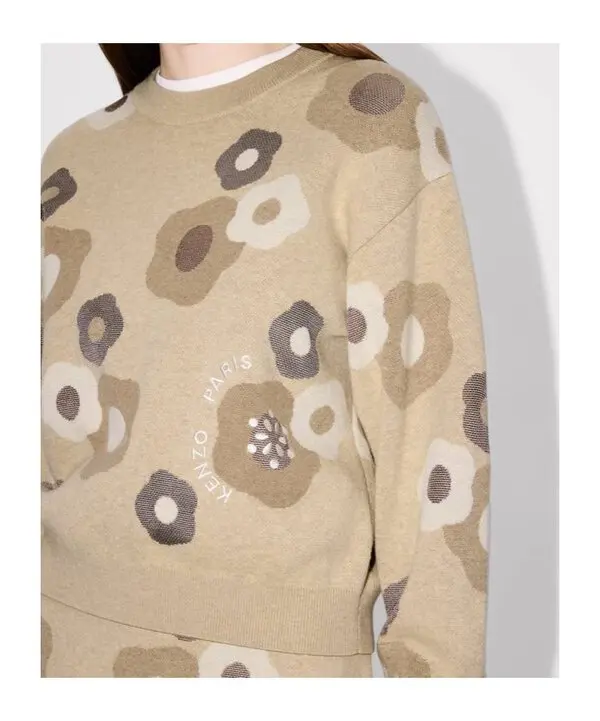 Kenzo Hana Dots Embroidered Crewneck Jumper - Nude