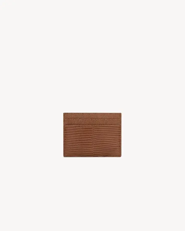 Saint Laurent Card Case In Lizard