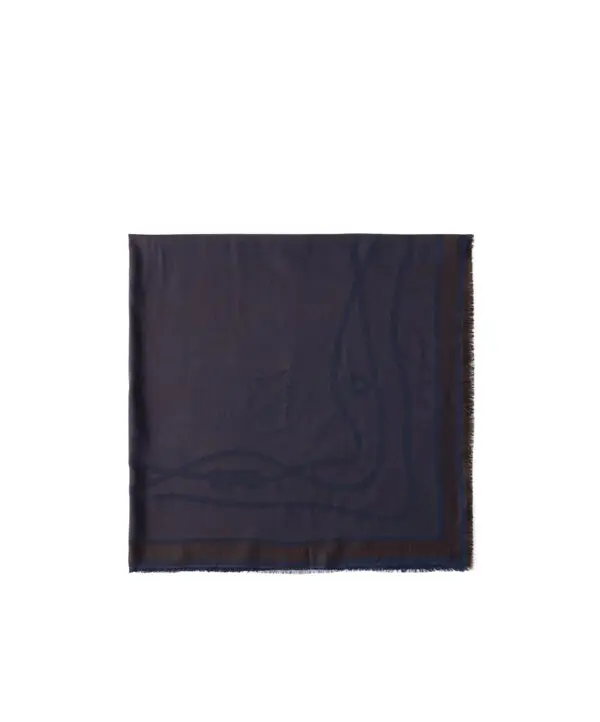 Prada Silk, Cashmere And Wool Jacquard Shawl - Black