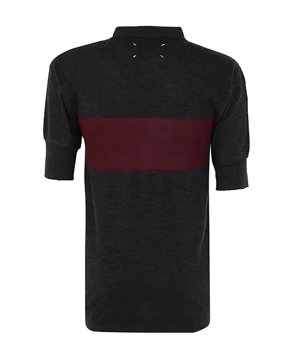 MAISON MARGIELA Two-toned Knitted Polo Shirt