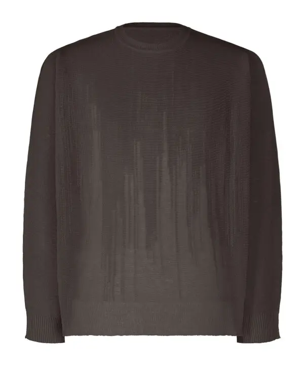 Issey Miyake Brush Close-up Crew-neck Sweater - Brown
