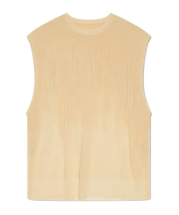 Issey Miyake Brush Close-up Round-neck Top - Beige