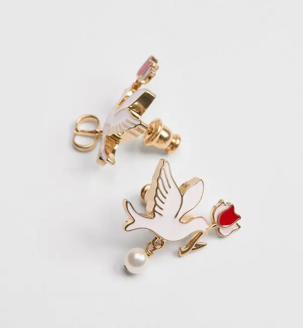 Dior Dioramour Doves Roses Earrings