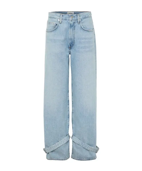 AGOLDE Straight Leg Jeans With Fitted Hem - Blue