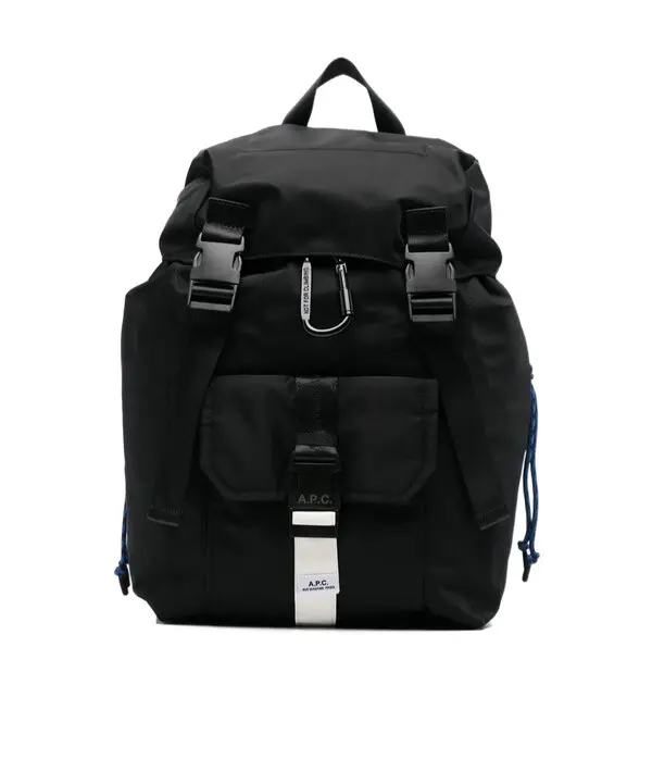 A.p.c. Foldover Top Backpack - Black