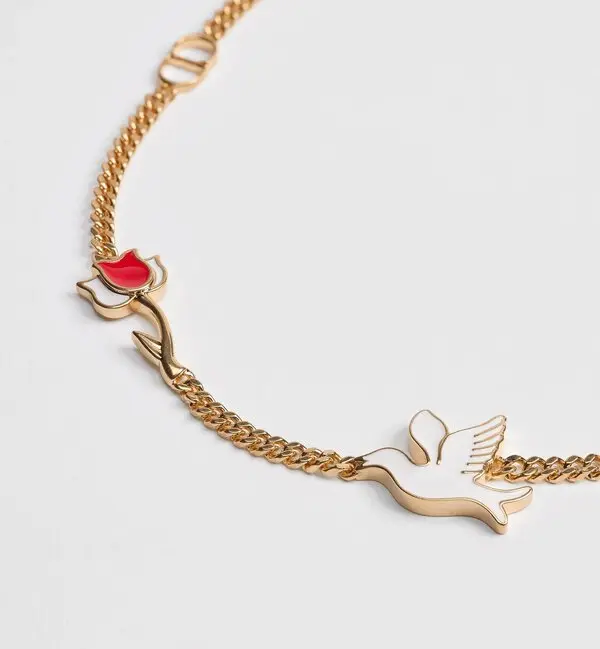 Dior Dioramour Doves Roses Necklace